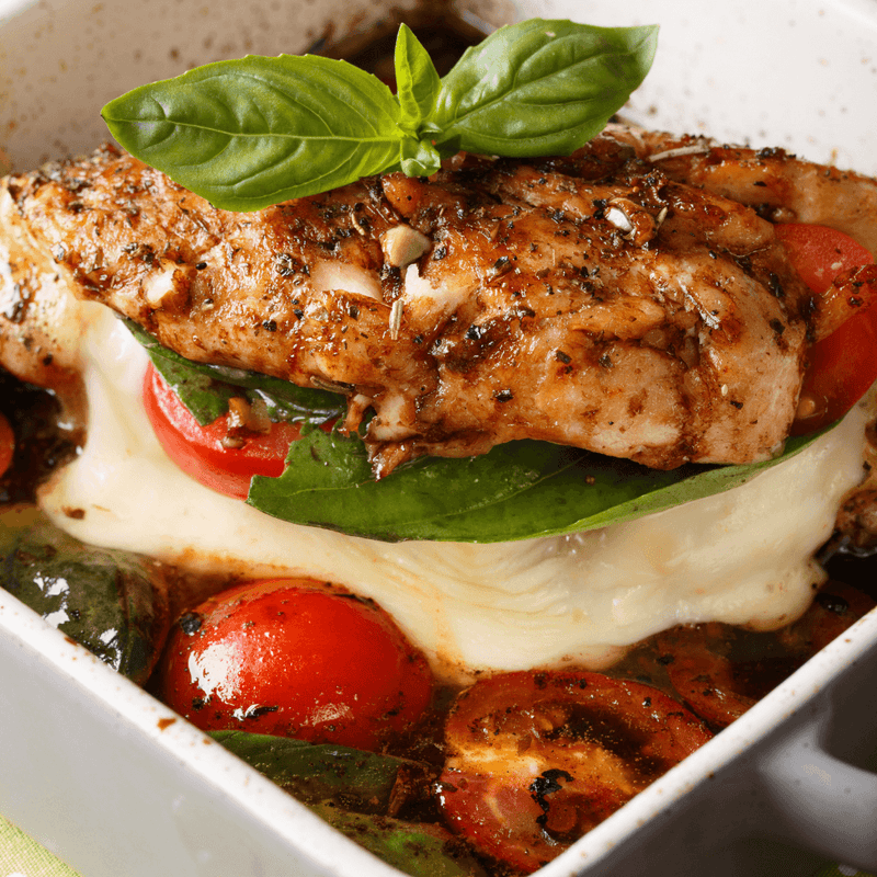 Caprese Balsamic Chicken - Outer Banks Olive Oil